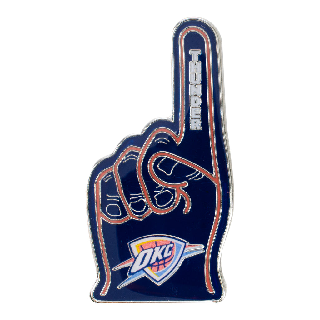 OKLAHOMA CITY THUNDER #1 FAN FOAM FINGER HATPIN | Official OKC Thunder Shop