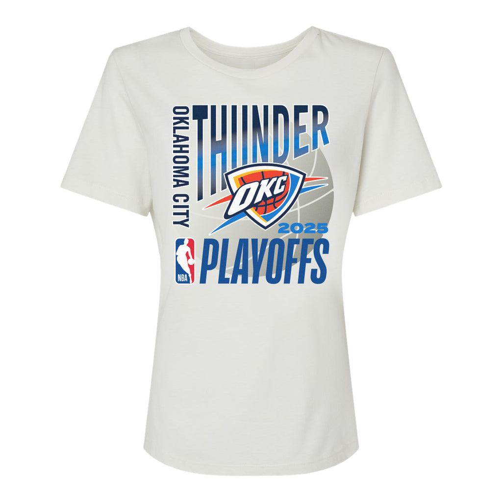 LADIES OKLAHOMA CITY THUNDER 2025 PLAYOFFS VINTAGE T-SHIRT | Official OKC Thunder Shop