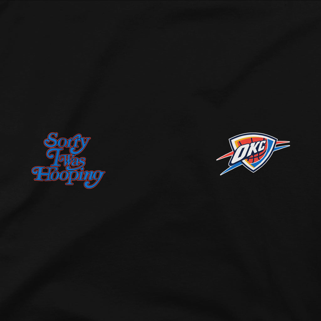 OKC THUNDER STADIUM ESSENTIALS 2025 SORRY I WAS HOOPING T-SHIRT ...