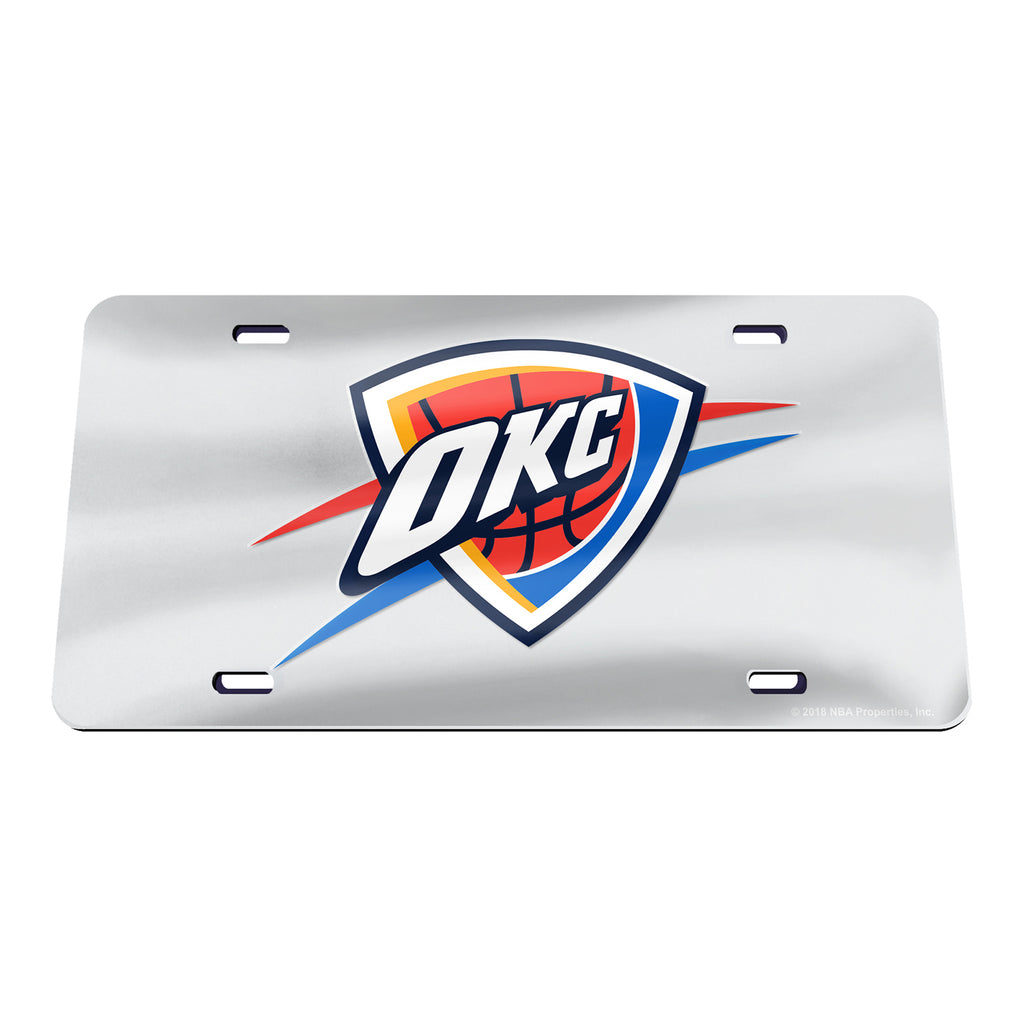 Oklahoma City Thunder Primary Logo Acrylic License Plate | Official OKC ...